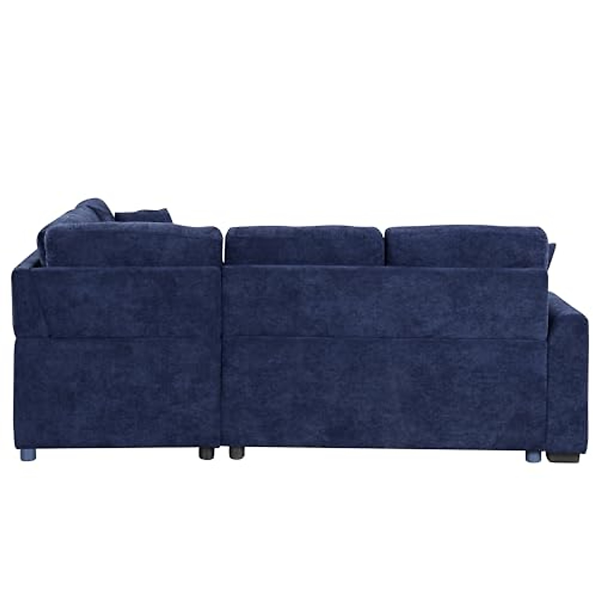 FANYE Multifunctional Symmetrical Convertible Sleeper Sectional Sofa with Pull-Out Couch Bed and Chaise,L-Shaped Corner Sofa&Couch Cum Sofabed W/USB Ports, Dual Power Sockets for Living Room