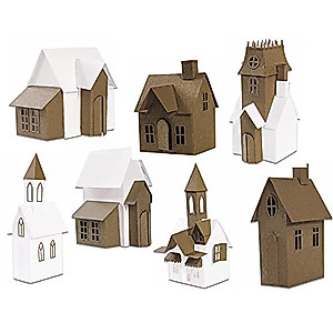 Tim Holtz Sizzix Village Collection Thinlits Dies, Bundle of 87 Dies (665564) Plus 3 Coordinating Mini Texture Fades, Lumber, Cobblestone and Brickwork (665460, 665461, 665462)