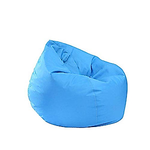 Soft Bean Bag Chairs for Kids and Adults, Lazy Lounge Storage Bean Bag Chair Cover Unfilled Sofa Beanbags Stuffed Animal Storage Indoor Outdoor (Blue - B, 23.6x25.6inch)