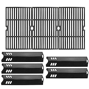 Uniflasy Grill Kits for DynaGlo DGF510SBP, DGF510SSP, DGF510SSP-D,Heat Plate and Cooking Grate for Backyard BY13-101-001-13, GBC1460W, GBC1461W, GBC1462W, GBC1059WB, BH13-101-099-01, BH14-101-099-01