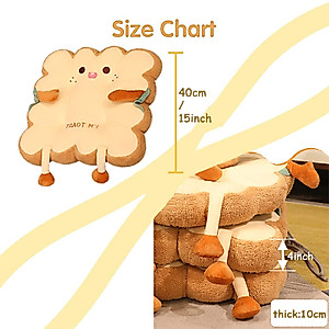 SRHWBF Toast Seat Cushion Cute Chair Pillow Pads Memory Foam Chair Cushion Gaming Chair Office Home Bedroom Restaurant Decor Non Skid Soft Comfy Thick (Angry)
