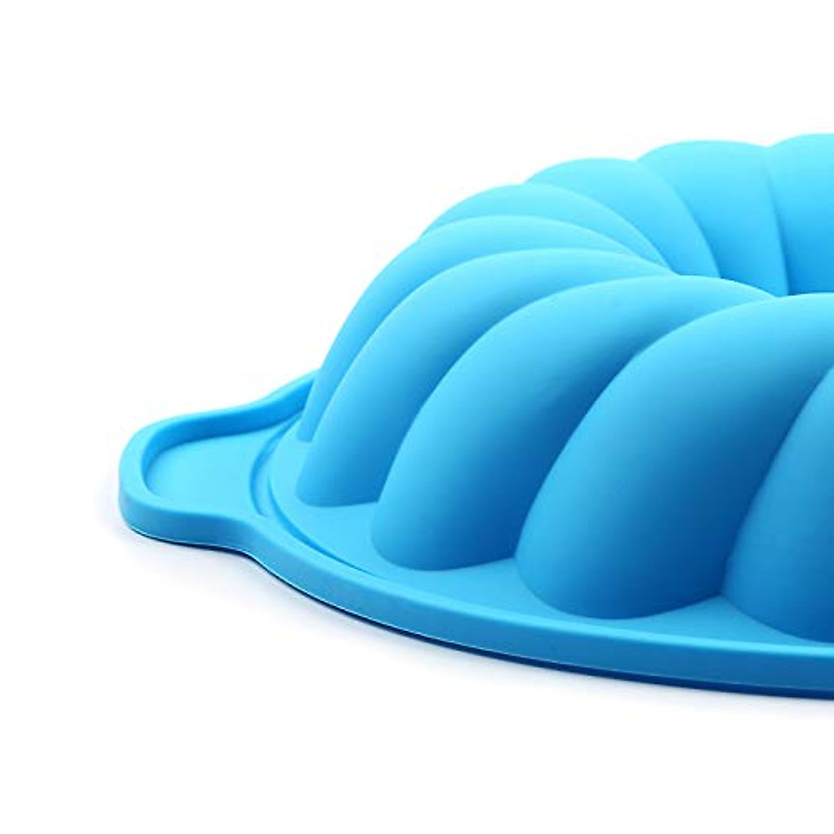 AILEHOPY Silicone Bundt Cake Pan - 8-10Inch Round Fluted Tube Cake Baking Molds，Non-stick Food Grade Silicone Mold For Gelatin, Bread, Jello, Chiffon, 2Pack