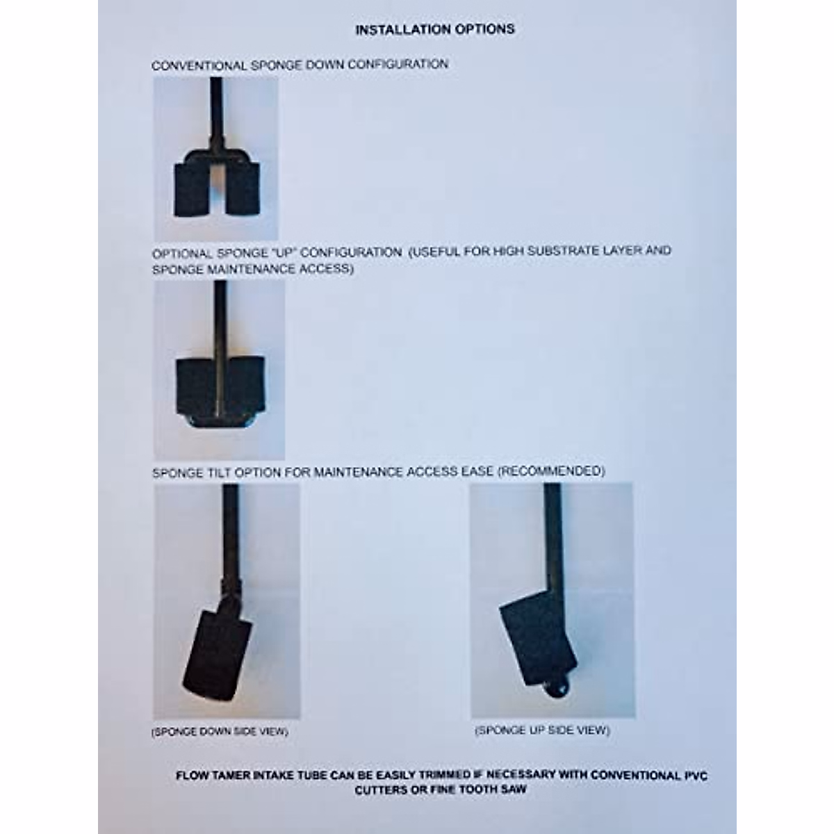 Flow Tamer Spray Bars Double Barreled Prefilter System for Fluval FX6 FX4 FX5