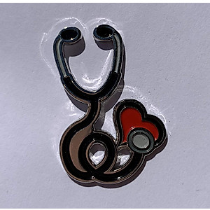 Stethoscope - Collector pin, Novelty Physician Assistant Gift, Unique Medical Brooch, Frontline Healthcare Trinket, Nurses Flare, First Responder, A Hero's Badge