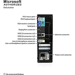 Dell Optiplex 7010 Business Desktop Computer (Intel Quad Core i5 up to 3.6GHz Processor), 8GB DDR3 RAM, 2TB HDD, USB 3.0, DVD, Windows 10 Professional (Renewed)