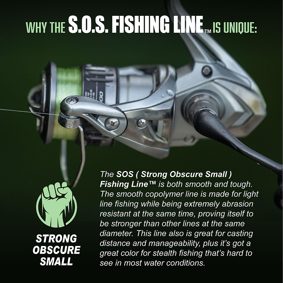 Trout Magnet Leland's Lures S.O.S. Fishing Line, Fishing Equipment and Accesories, 350 yd, 4 lb Test, (87665)