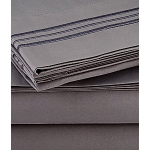 Queen Size Bed Sheets - Breathable Luxury Sheets with Full Elastic & Secure Corner Straps Built In - 1800 Supreme Collection Extra Soft Deep Pocket Bedding Set, Sheet Set, Queen, Gray