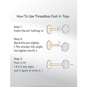 Limerencia G23 Hypoallergenic 18g Flat Back Stud Earrings | F136 Implant Grade Titanium Press Fit Threadless Push Pop in Cartilage Helix Labret Lip Monroe Tragus Piercing Studs (4mm White Opal Silver)