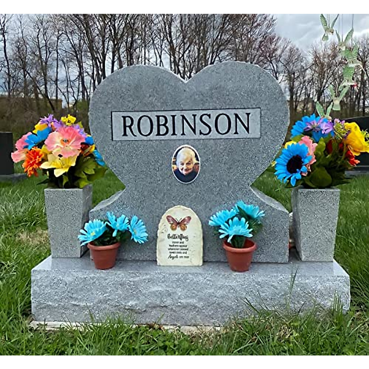 Ceramic Memorial Photo Tile - Oval Picture for headstones. Photo Memorial Plaque. 4.7" x 3.5". Large Size. 100% Weatherproof.