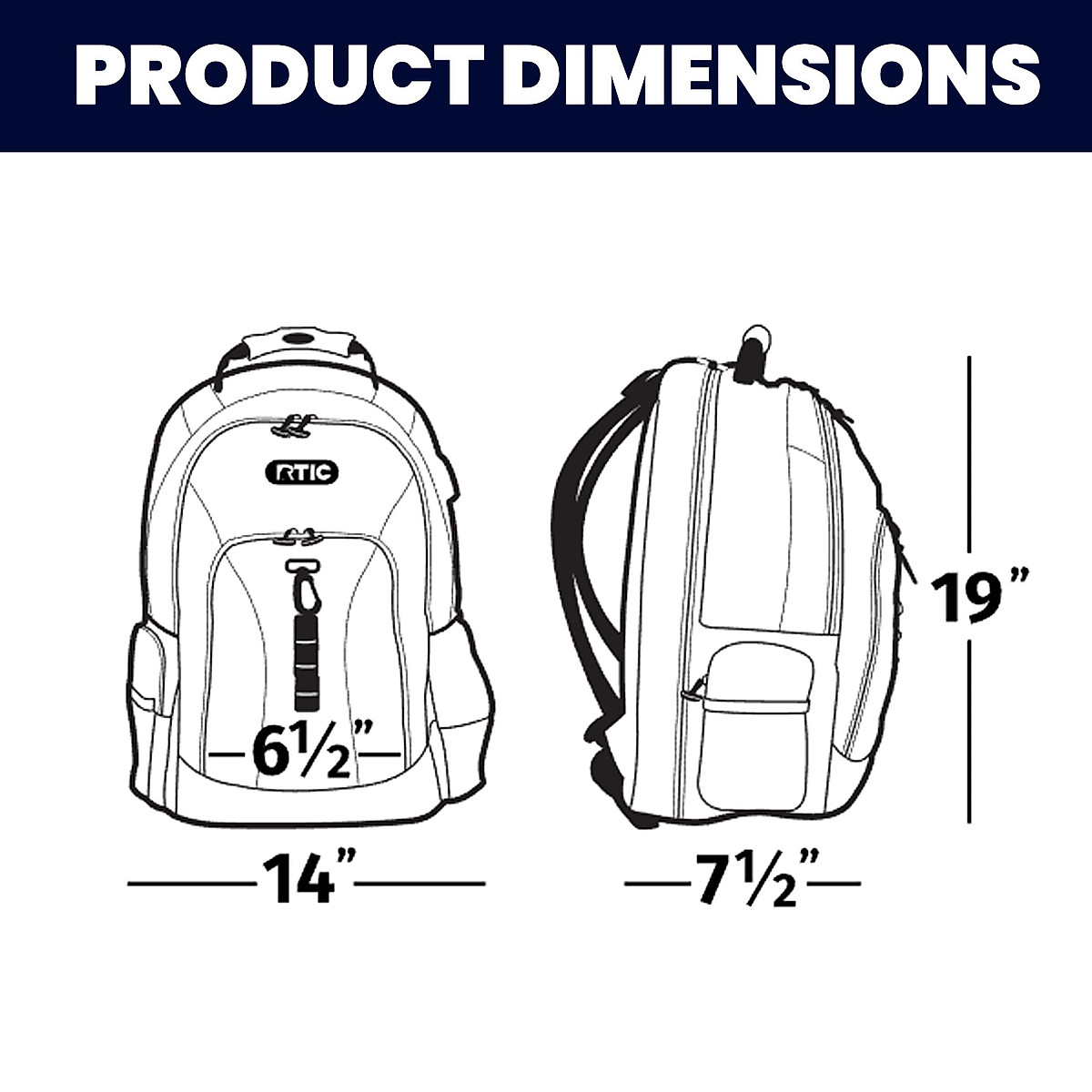 RTIC Summit Laptop Backpack, Brick & Black Medium
