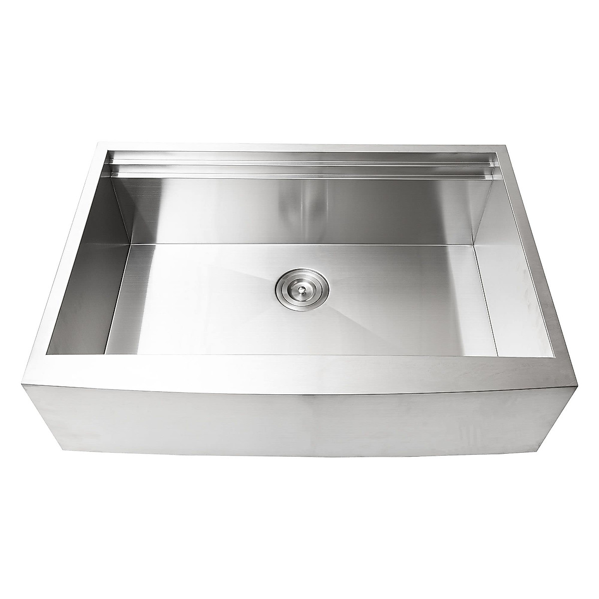 KABCO 33 Inch Big Single Bowl Apron Front Farmhouse Kitchen Sink with Sink Strainer and Sink Grid, Laser Cut Rust Resistant Sound and Heatproof Stainless Steel 16 Gauge Undermount Farmhouse Sink