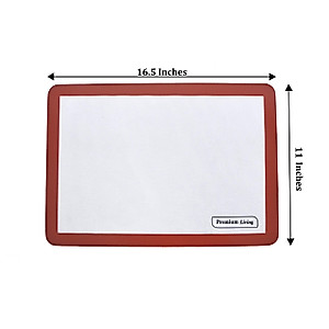 Silicone Baking mat, Half Sheet, 16.5" x 11" Reusable Liner, Non-Stick, Professional Grade