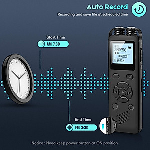 Aomago 32GB Digital Voice Recorder for Lectures Meetings - A36 Audio Recorder with Playback Support External Microphone and Line in Recording 1536Kbps Recording Dictaphone