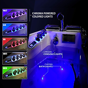 ANZZI Walk-in Bathtub 27'' x 53'' Left Drain Fully Loaded, Air Jets & Whirlpool Massage Jets, Hot Tub, Quick Fill, 6 Setting Handheld Shower Sprayer, Aromatherapy, Bath Pillow, LED Lights 2753FLWL