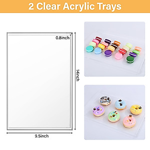 Cupcake Stand with LED String Light, Acrylic Cupcake Display Stand 4 Set Holds More Than 100 Cupcakes,Cupcake Tower Holder for Wedding, Baby Shower, Party Christmas Decoration