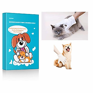 DALLYOUGU Single Use Waterless Pet Wipes Hypoallergenic for Bathing Paws and Butt,NO-Rinse Formula - No Shampoo Or Rinsing Required Cat Wipes,Use Dog Paw Wipes, Ears, Body and Eye