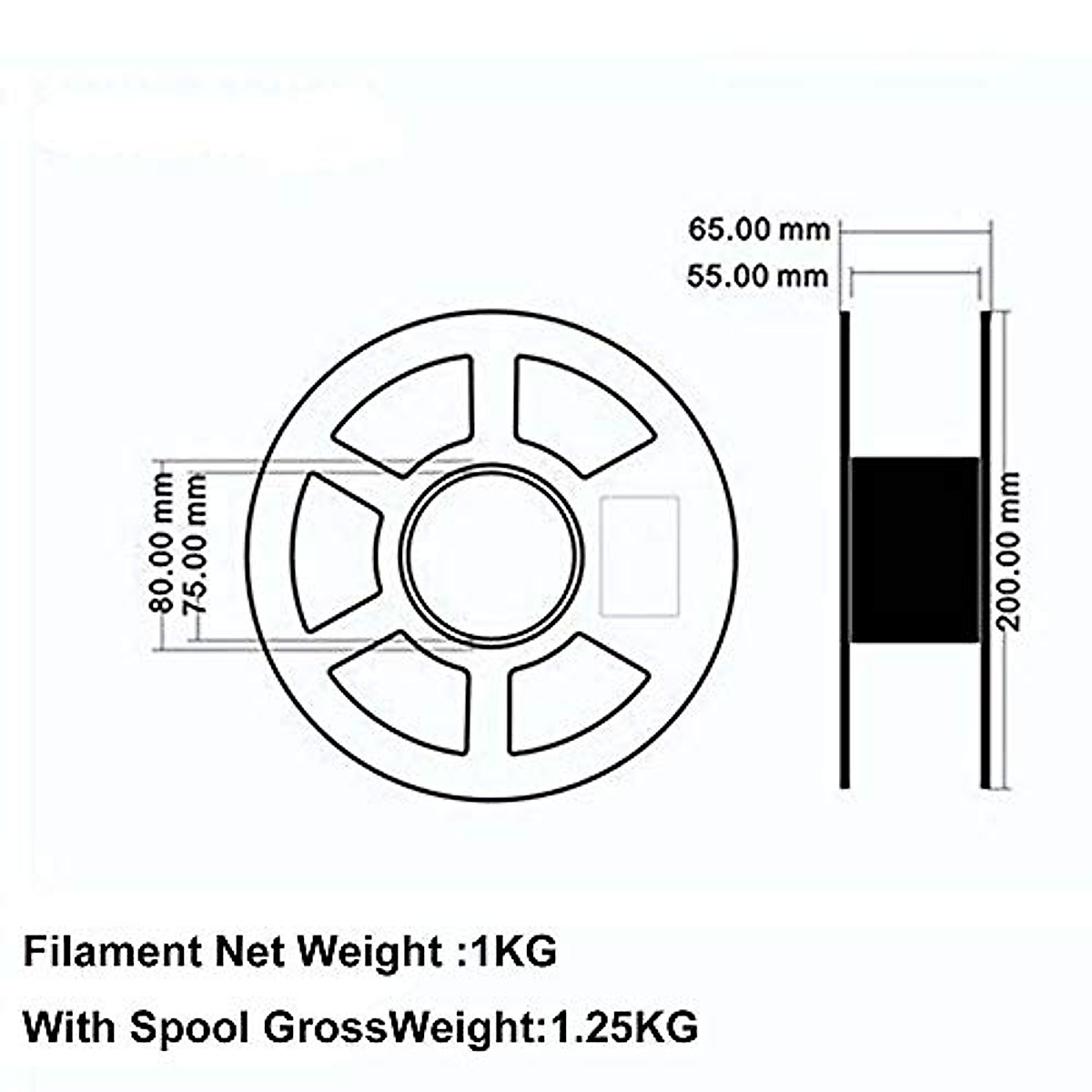 Superfila PLA 3D Printer Filament for Ender 3 V2/Ender 3 Pro/Ender 3 Max/CR-10 V3/Ender 5 Pro, Dimensional Accuracy +/- 0.03 mm, 1 kg Spool, 1.75 mm, Grey
