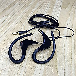 LUYANhapy9 Wired Headset Sport Running Jogging Earphone Earhook Stereo Headphone with Mic for Cell Phone Black