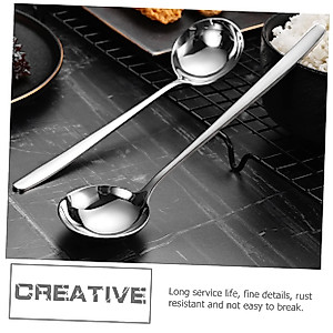 VINTORKY Slotted Spoon Big Ladle Spoon s Tea s Stainless Steel Soup Spoon Soup Ladle
