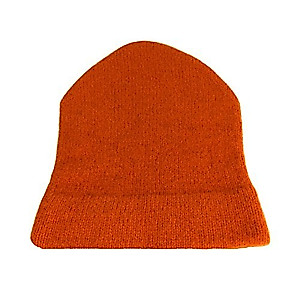 Dachstein Woolwear 100% Austrian Boiled Wool Thick Alpine Cap in Colors (One Size, Orange)