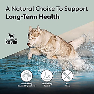 Four Leaf Rover: Safe-Sea Premium Fatty Acids - Omega-3 for Dogs - New Zealand Green-Lipped Mussel Oil for Joint Support - 11 to 45 Day Supply, Depending on Dog’s Weight - Vet Formulated