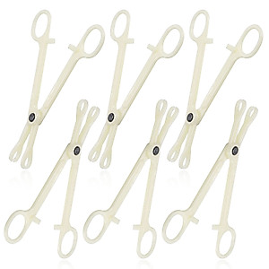 Piercing Clamps - Autdor 25Pcs Piercing Forceps Rounded Slotted Disposable Piercing Clamps Septum Forceps for Lip Navel Tongue Belly Ear Nose Piercing Kit Piercing Tools