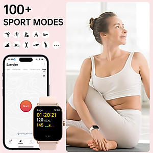 Smart Watch for Women Men (Answer/Make Call) with Alexa Built-in, iPhone Android Compatible, Sleep and Activity Tracker Heart Rate Blood Oxygen Monitor 1.8"Touch Screen Bluetooth Watch