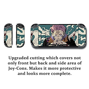 GilGames Skin Decals for Nintendo Switch, Vinyl Stickers Cover Protector Wrap Full Set Protective Faceplate Console Dock