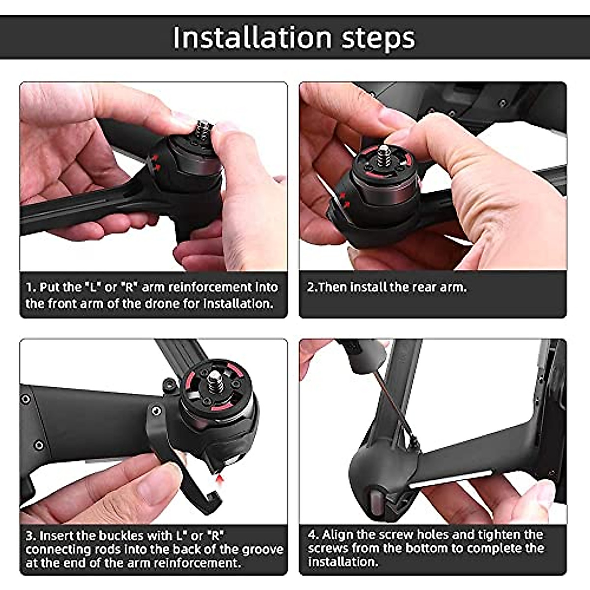 F'wode FPV Drone Arm Bracers Accessories for DJI FPV Drone Accessories 1 Pairs