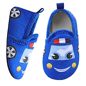 L-RUN Kids Slippers Boys/Girls Nonslip Indoor House Slipper Shoes Blue 6.5-7.5 Toddler=EU24-25