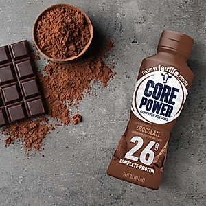 Core Variety Power Elite High Protein Shakes (26 Grams) 14 Oz. in The Award Box Packaging (Chocolate Vanilla Strawberry, 6 Pack)