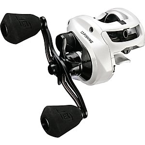 13 FISHING - Concept C2 - Low-Profile Baitcast Fishing Reel 200 Size- 8.3:1 - Right Hand Retrieve (Fresh+Salt) - C2-8.3-RH, White
