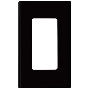 Leviton 80301-SE 1-Gang Decora Plus Screwless Wall Plate - Black