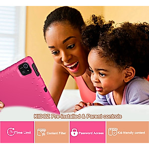 NOBKLEN Kids Tablet 10 inch Bule + Pink case