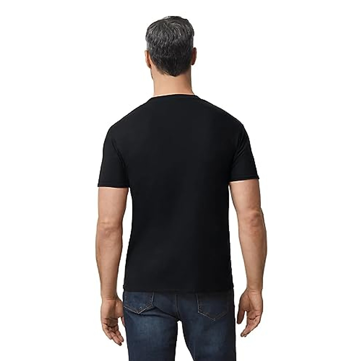 Gildan Adult Softstyle Cotton T-Shirt, Style G64000, Multipack, Black (2-Pack), Large