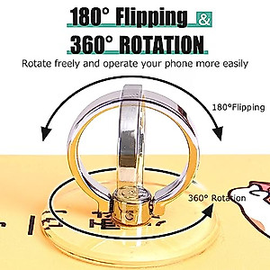 Clear Phone Ring Holder - EI Sonador Cell Phone Ring Holder Transparent Stand Finger Grip (2 Silver)