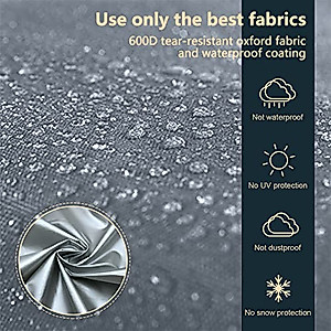 TORUTA Papasan Cushion Cover Only 50"D - Grey 600D Waterproof Heavy Duty Oxford Cloth Outdoor patio Zippered Papasan Cushion Cover