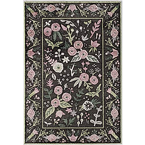 Rugs America Onyx & Pink Gardenias Transitional Rug Gardenia Pink Onyx VA30A 2'0"X4'0" Area Rug