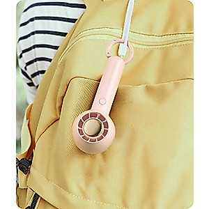 Cousper Handheld Portable Mini Fan with USB Rechargeable, 2 Speed Adjustable Strong Wind Cooling Fan, Lightweight and Powerful Makeup Personal Pocket Fan for Travel Office Home Indoor Outdoor Pink
