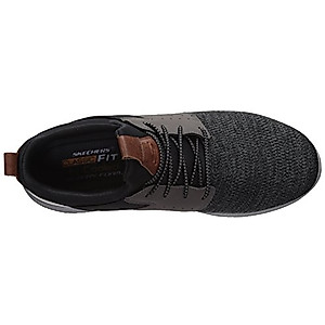 Skechers Men's Classic Fit-Delson-Camden Sneaker, Black/Grey,11 Wide US