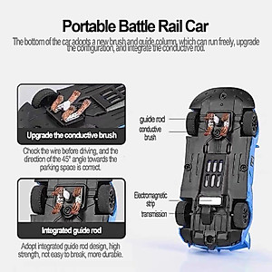 searcnos 11.8M Electric Slot Car Race Track Set Track Racing High-Speed Electric Powered Super Loop Speedway Slot Car for Boys Over 8 Years Old, 4_car