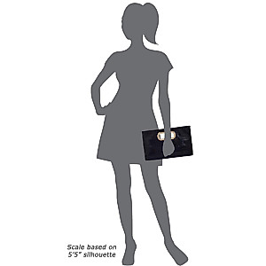 Crocodile Synthetic Leather Top Handle Clutch, BLACK Medium