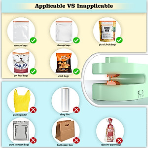 𝐑𝐞𝐜𝐡𝐚𝐫𝐠𝐞𝐚𝐛𝐥𝐞 Mini Bag Sealer, 2 in 1 Heat Sealer and Cutter for Snack Chip Plastic Bags, for Food Storage and Freshness