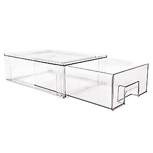 Oba Method Durable Clear 8.25 x 12.5 x 4.25 Acrylic Small Stackable Storage Container Drawer