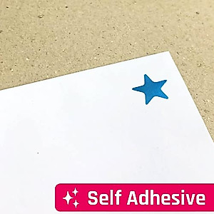 8 Colors, 1000 Pack, Foil Star Metallic Stickers, 0.6" Diameter