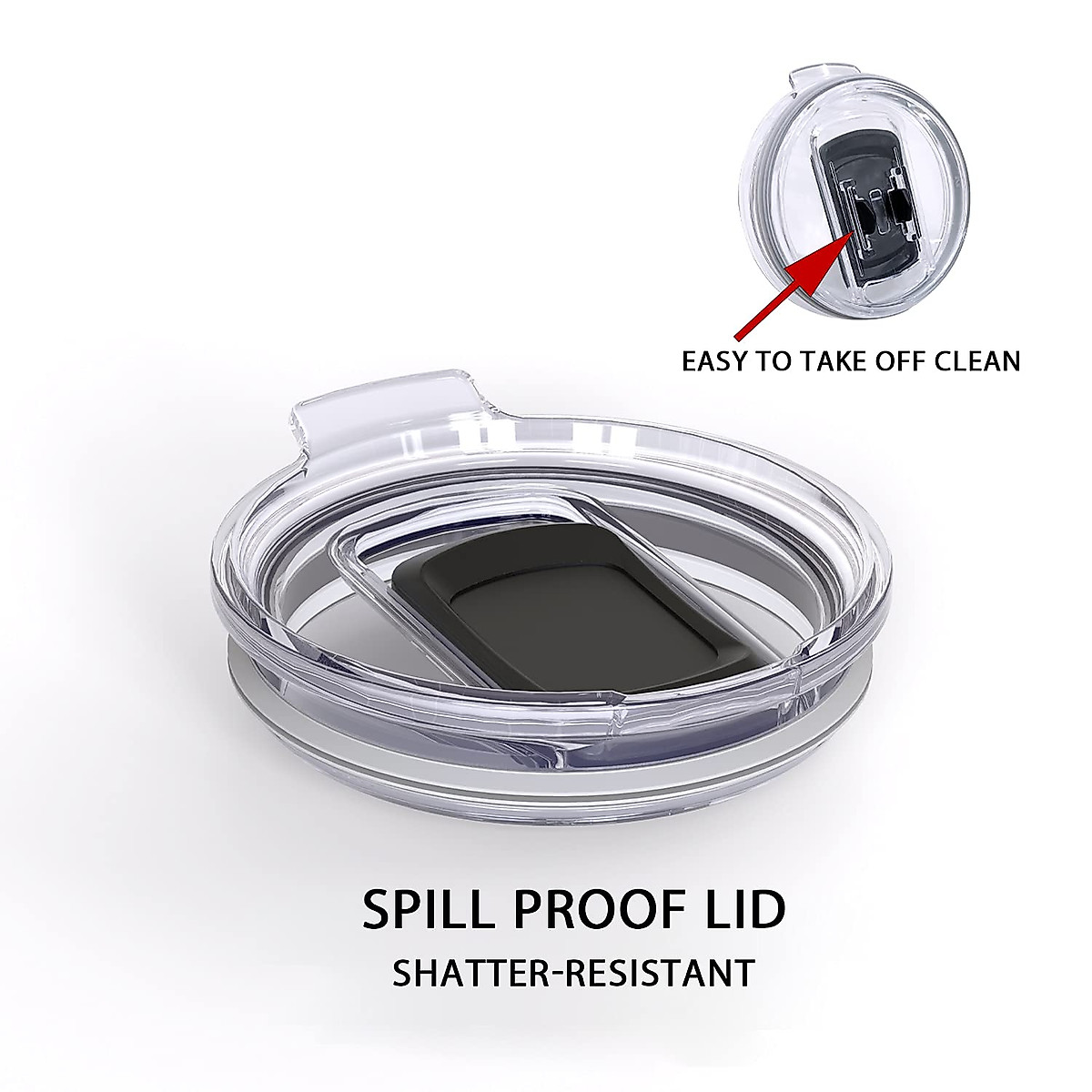 Ideus 20 oz Tumbler, Travel Coffee Mug with Splash Proof Sliding Lid, Double Wall Stainless Steel Vacuum Insulated Coffee Mug for Home and Office, Keep Beverages Hot or Cold, Black