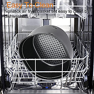 Air Fryer Inner Basket & Outer Basket for Power Air Fryer XL 5.3qt,Air Fryer Basket Set for Gowise USA Air Fryer 5.8qt,Non-Stick Fry Basket for Dash Deluxe 6qt Air Fryer,Air Fryer Accessories