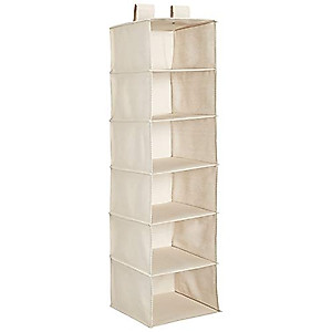 Amazon Basics Hanging Closet Shelf - 6-Tier, Canvas