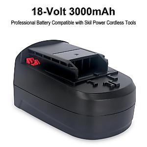 Biswaye 2Pack 18V Battery SB18C SB18A SB18B Compatible with Skil 18V Ni-Cd Cordless Tools 2810 2888 2887 2895 2897 2898 4570 5850 5995 7305 9350, 3.0Ah