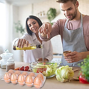 ZOFORTY 60 Pack Plastic Egg Cartons Bulk Empty Clear Chicken Egg Tray Disposable Egg Carton Holder for Chicken Farm, Refrigerator Storage, Family Pasture (10 Grids)